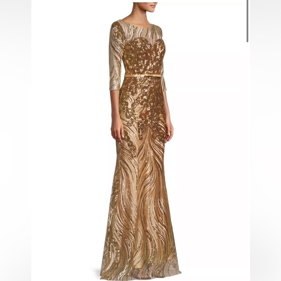Basix | Dresses | Basix Metallic Gown | Poshmark